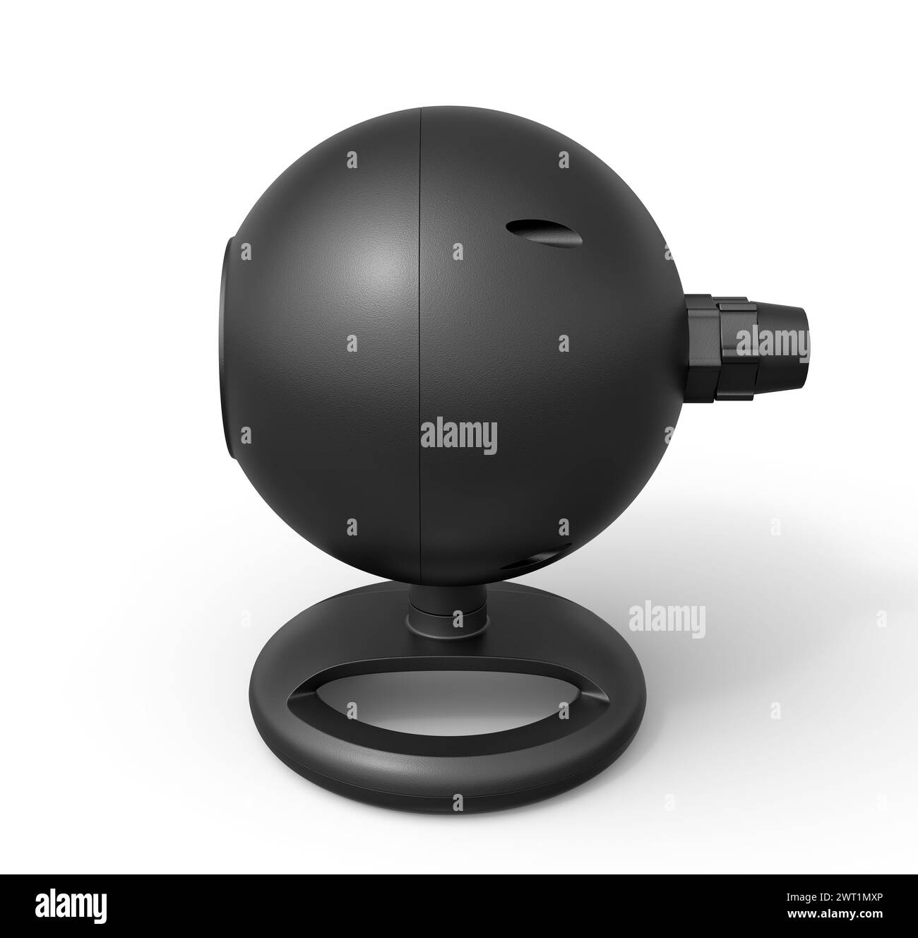 3d close-up rendering of black webcam on white background Stock Photo ...