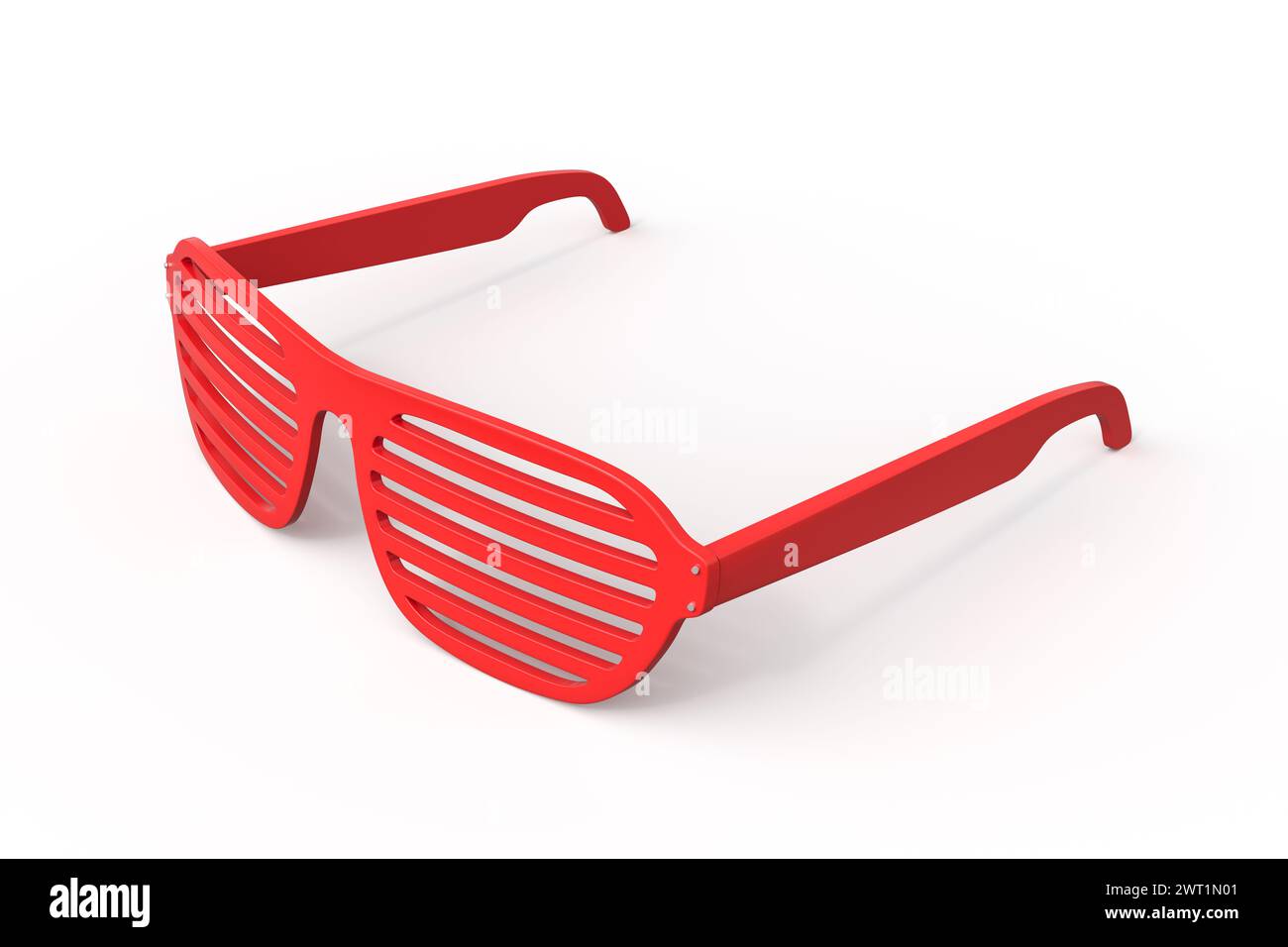 Red shutter shades in impressive 3D render Stock Photo - Alamy