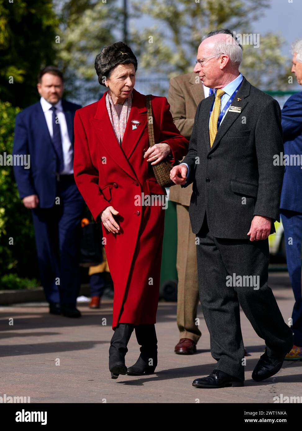 The Princess Royal speaks to Ian Renton as she arrives for day four of ...