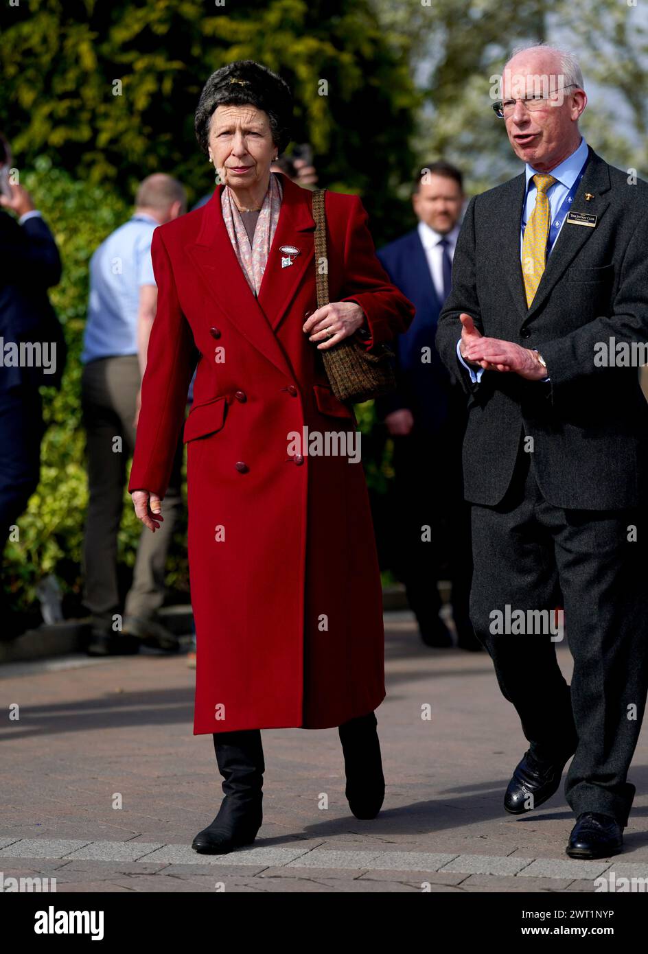 The Princess Royal speaks to Ian Renton as she arrives for day four of ...