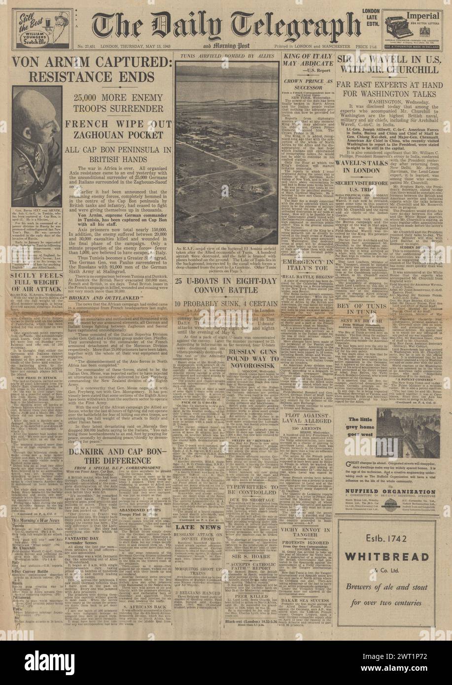 World war ends newspaper hi-res stock photography and images - Alamy