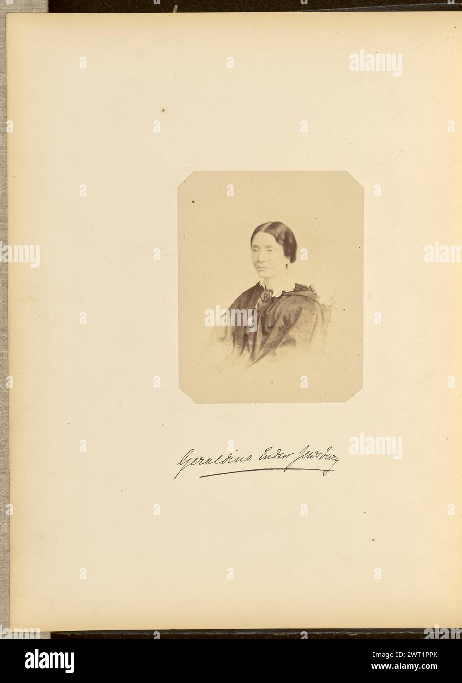 Portrait of Miss Jewsbury. Unknown, photographer 1859 A portrait of ...