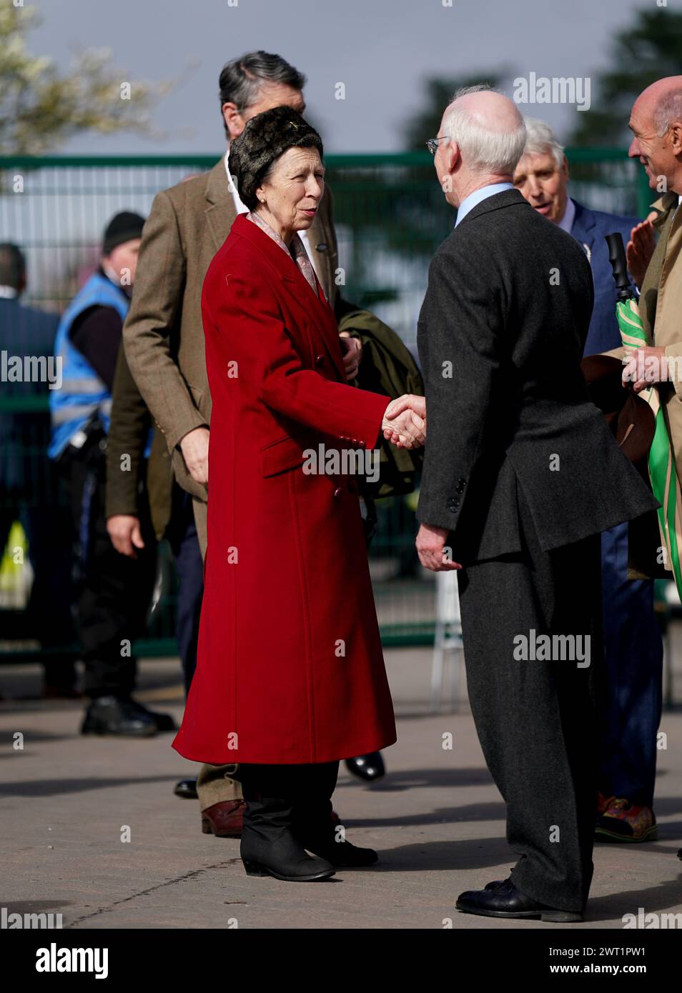 The Princess Royal is greeted by Ian Renton as she arrives for day four ...