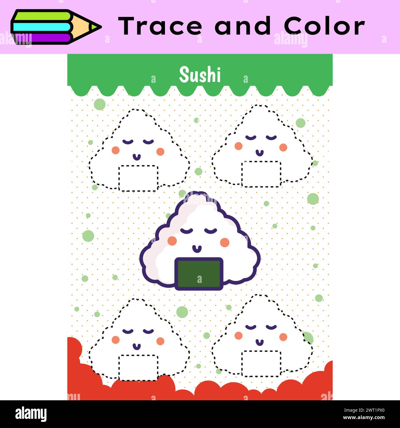 Pen tracing lines activity worksheet for children. Pencil control for ...
