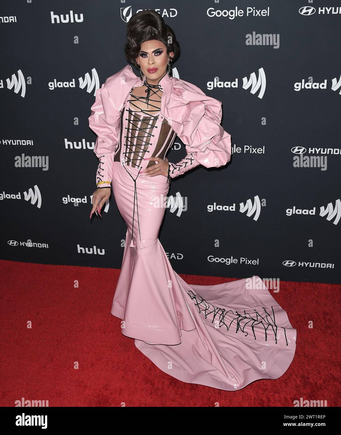 Alexandra Vittz arrives at the 35th Annual GLAAD Media Awards held at ...