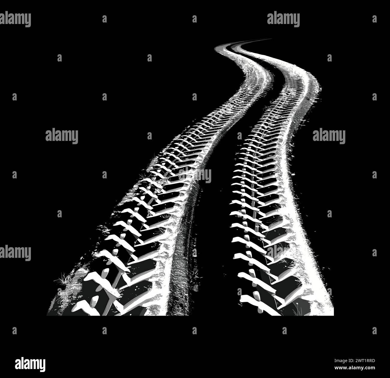 Traction tracks Stock Vector Images - Alamy