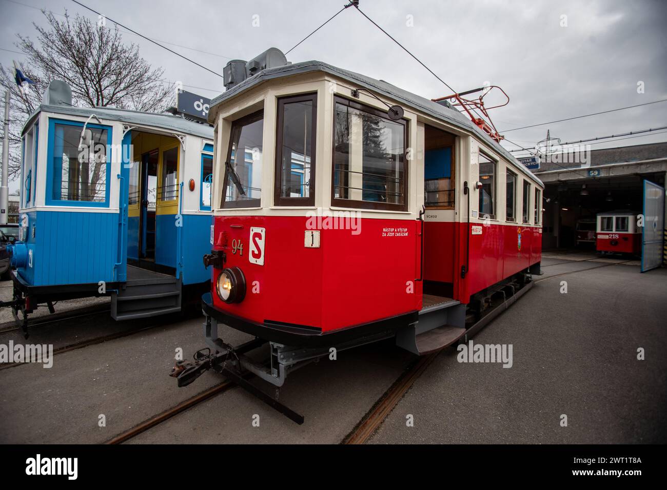 Ostrava, Czech Republic. 15th Mar, 2024. Historic trams presentation ...