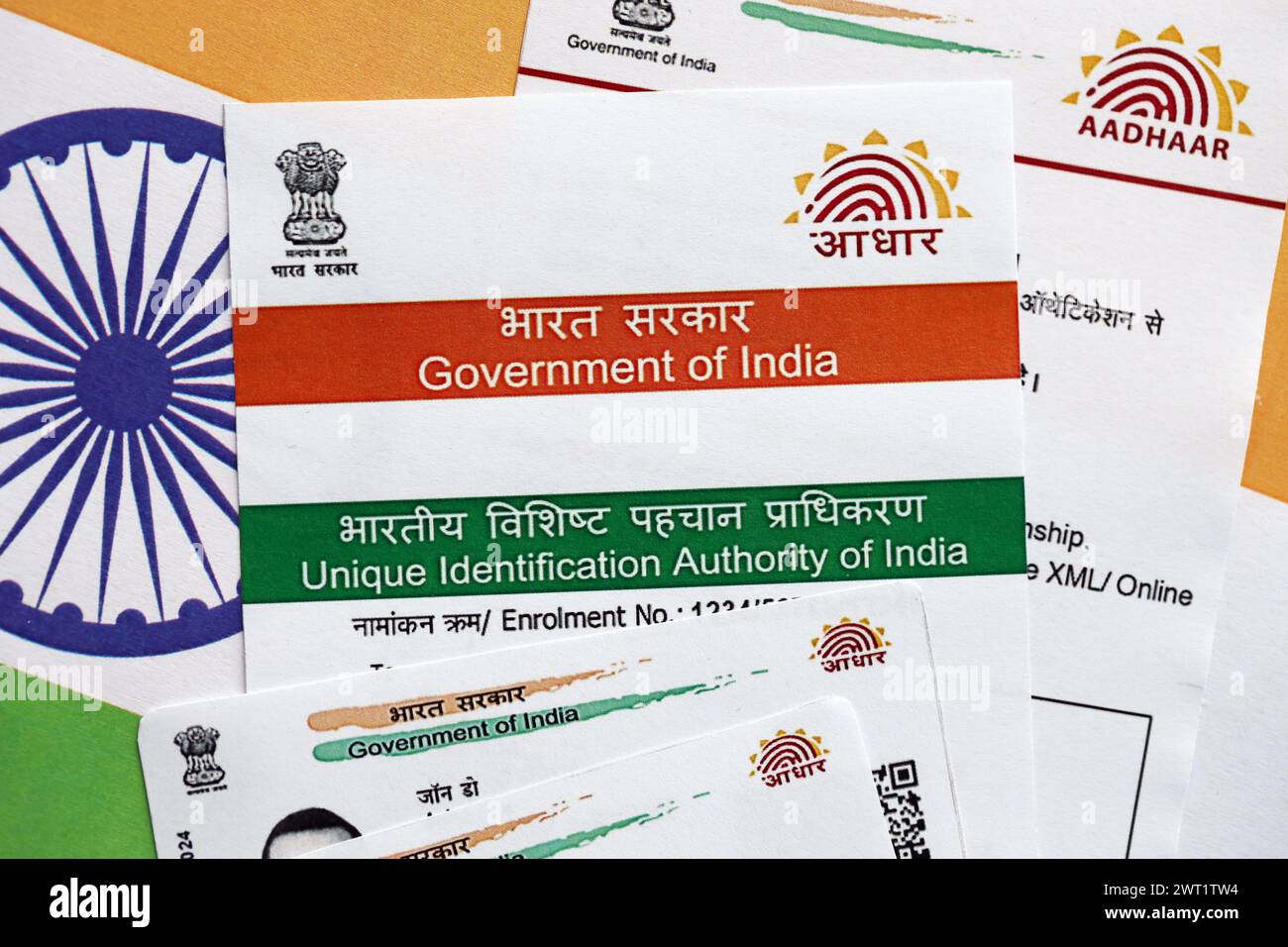 Indian Aadhaar card from Unique Identification Authority of India on ...