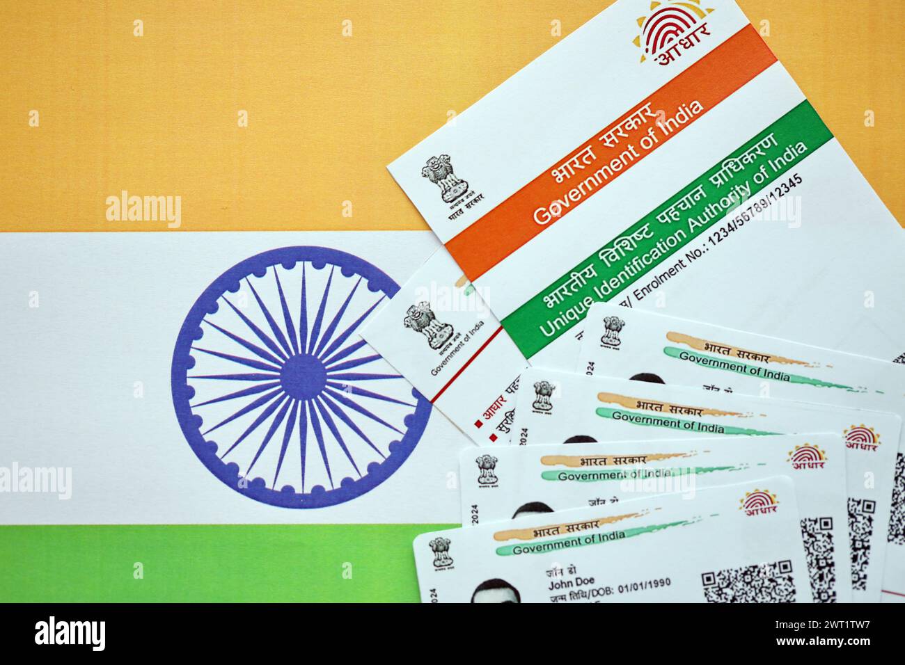 Indian Aadhaar card from Unique Identification Authority of India on ...