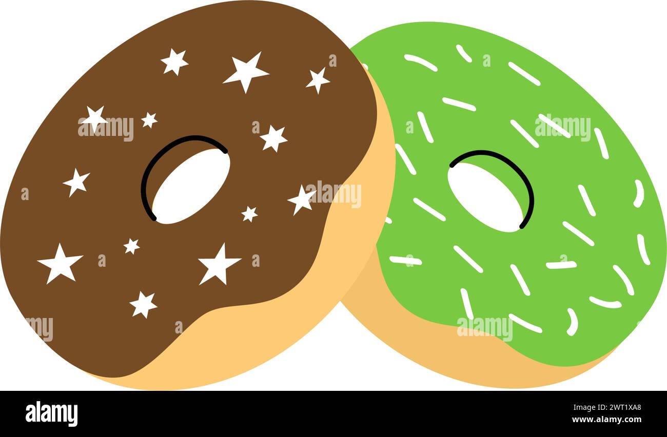 Tasty bitten doughnut on Stock Vector Images - Alamy