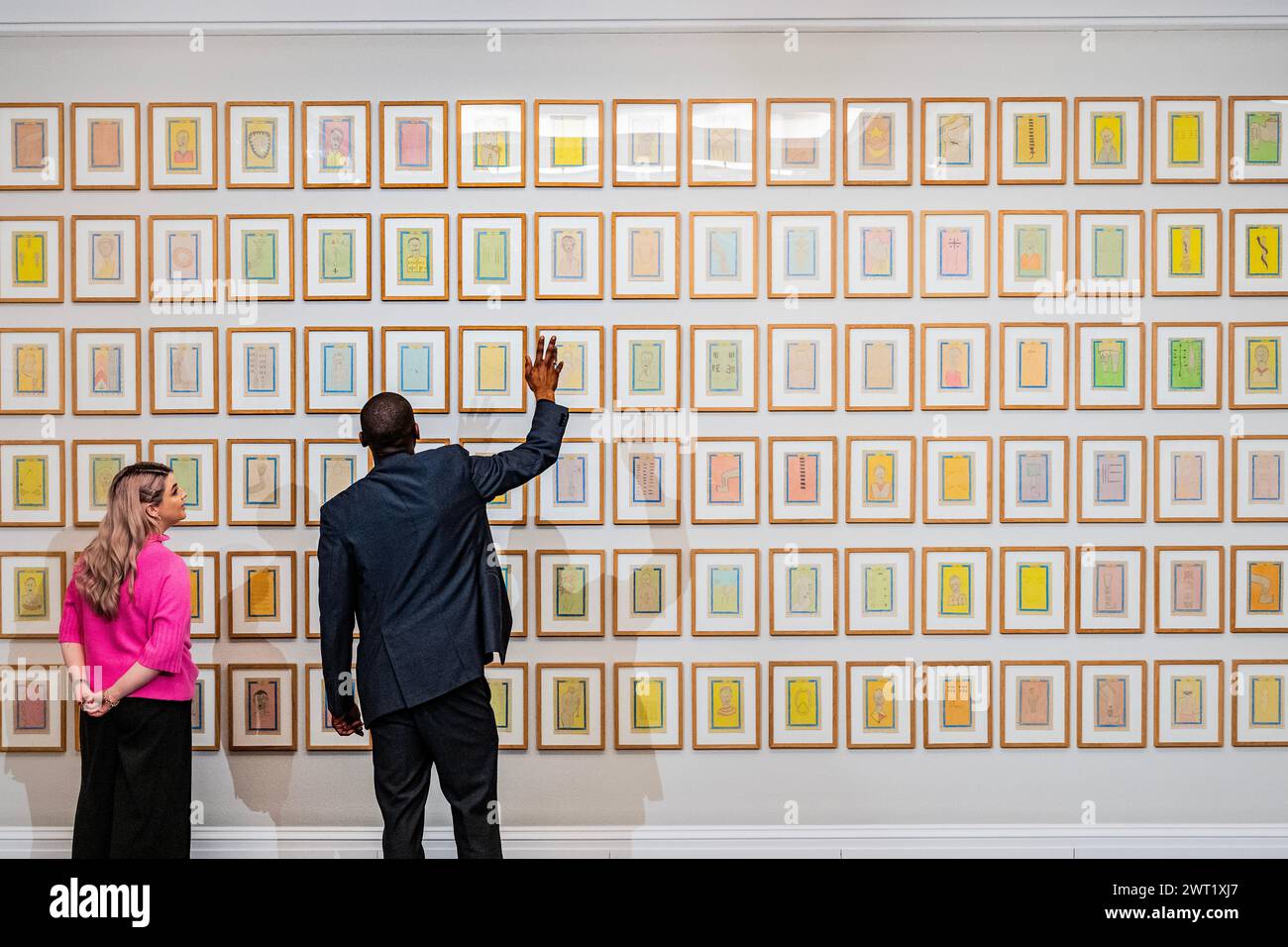 London, UK. 15th Mar, 2024. Frédéric Bruly Bouabré, Musée du visage ...