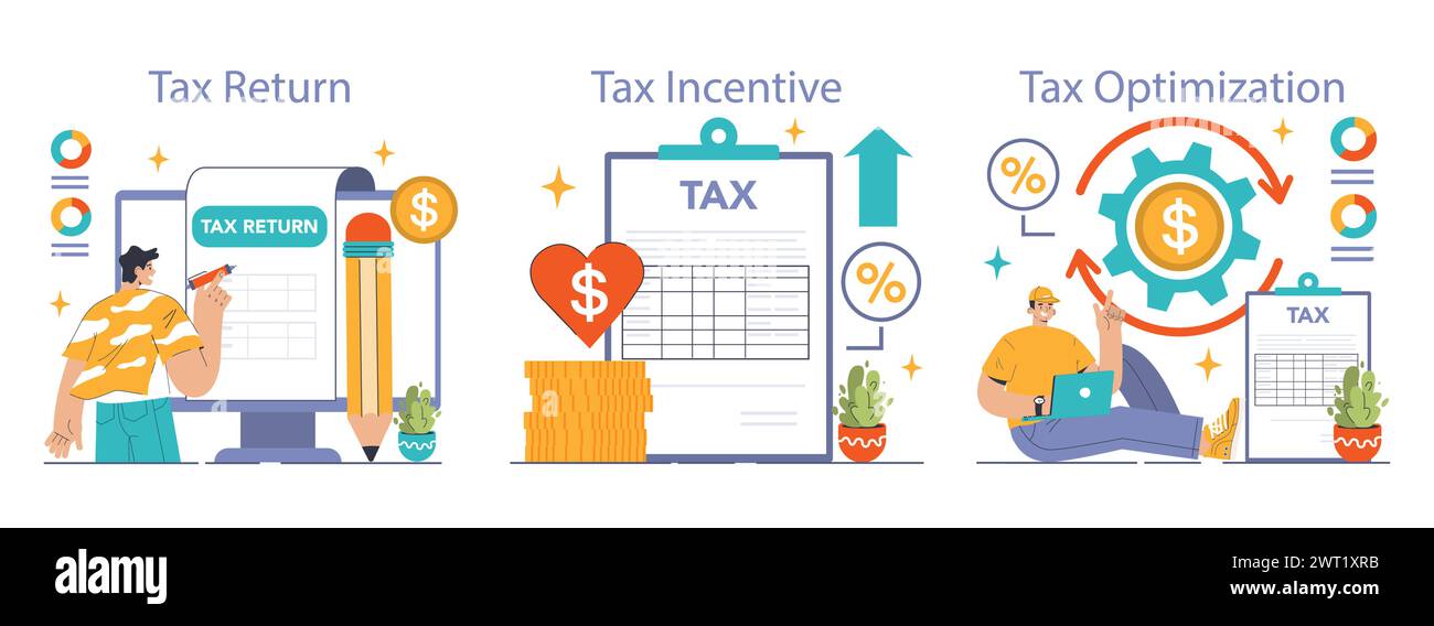 Tax optimization. Financial efficiency, budgeting and economy idea. Taxes planning, declaration ...