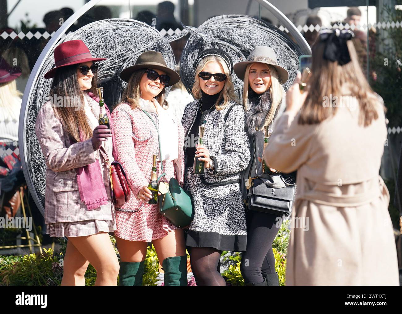 Racegoers on day four of the 2024 Cheltenham Festival at Cheltenham ...