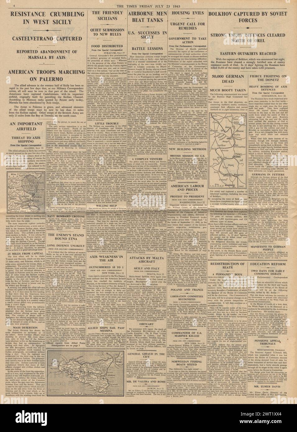 Eighth army sicily hi-res stock photography and images - Alamy