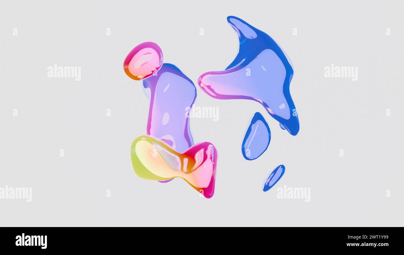 Colorful Abyss: A Dance of Digital Silk in the Void Stock Photo - Alamy