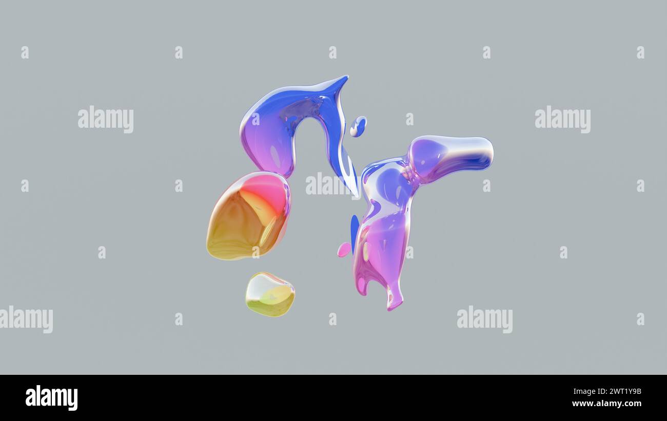 Colorful Abyss: A Dance of Digital Silk in the Void Stock Photo - Alamy