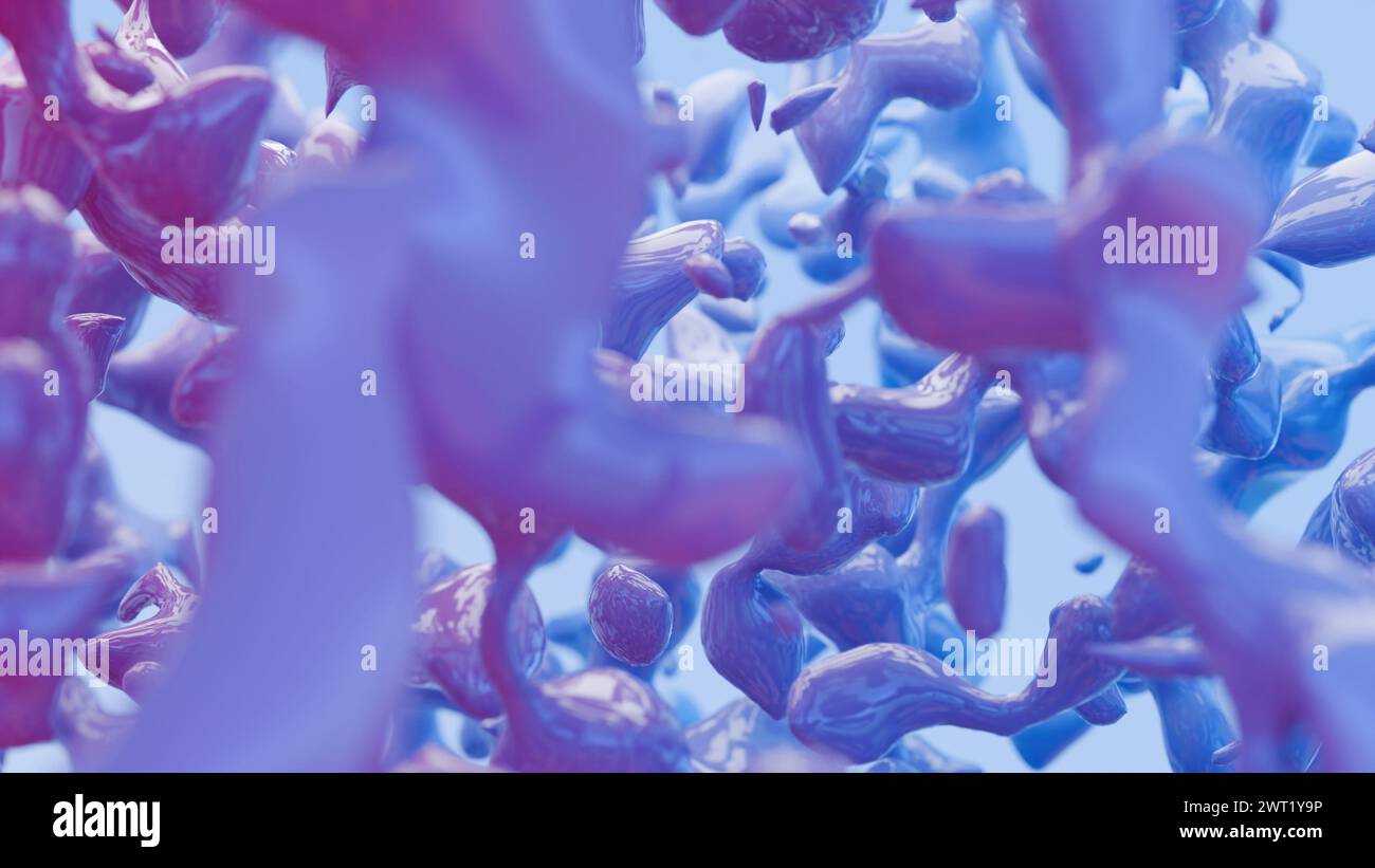 Blue Reverie: Whimsical Forms Floating in Cerulean Skies Stock Photo ...