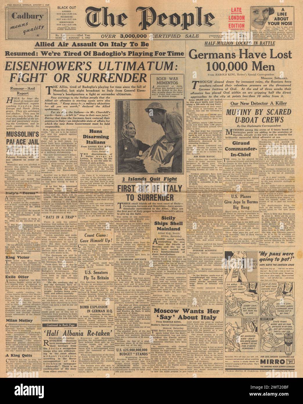 Mussolini three hi-res stock photography and images - Alamy