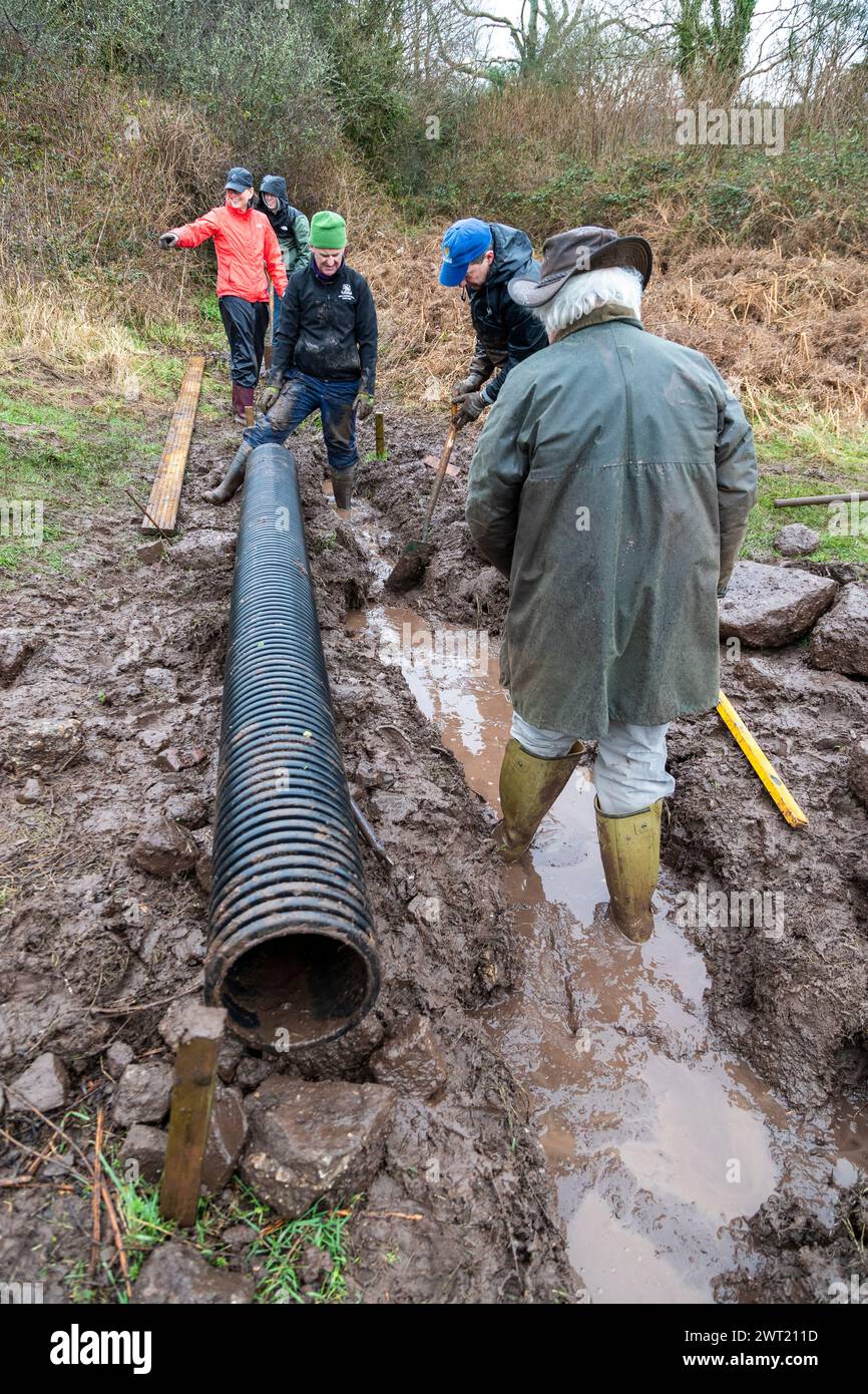 14th March 2024, Conservation volunteers in action at Wet Meadows ...