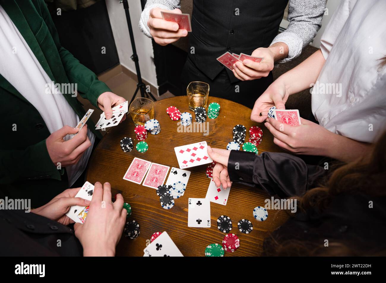 Ivano-Frankivsk, Ukraine February 23, 2024: five young people playing ...