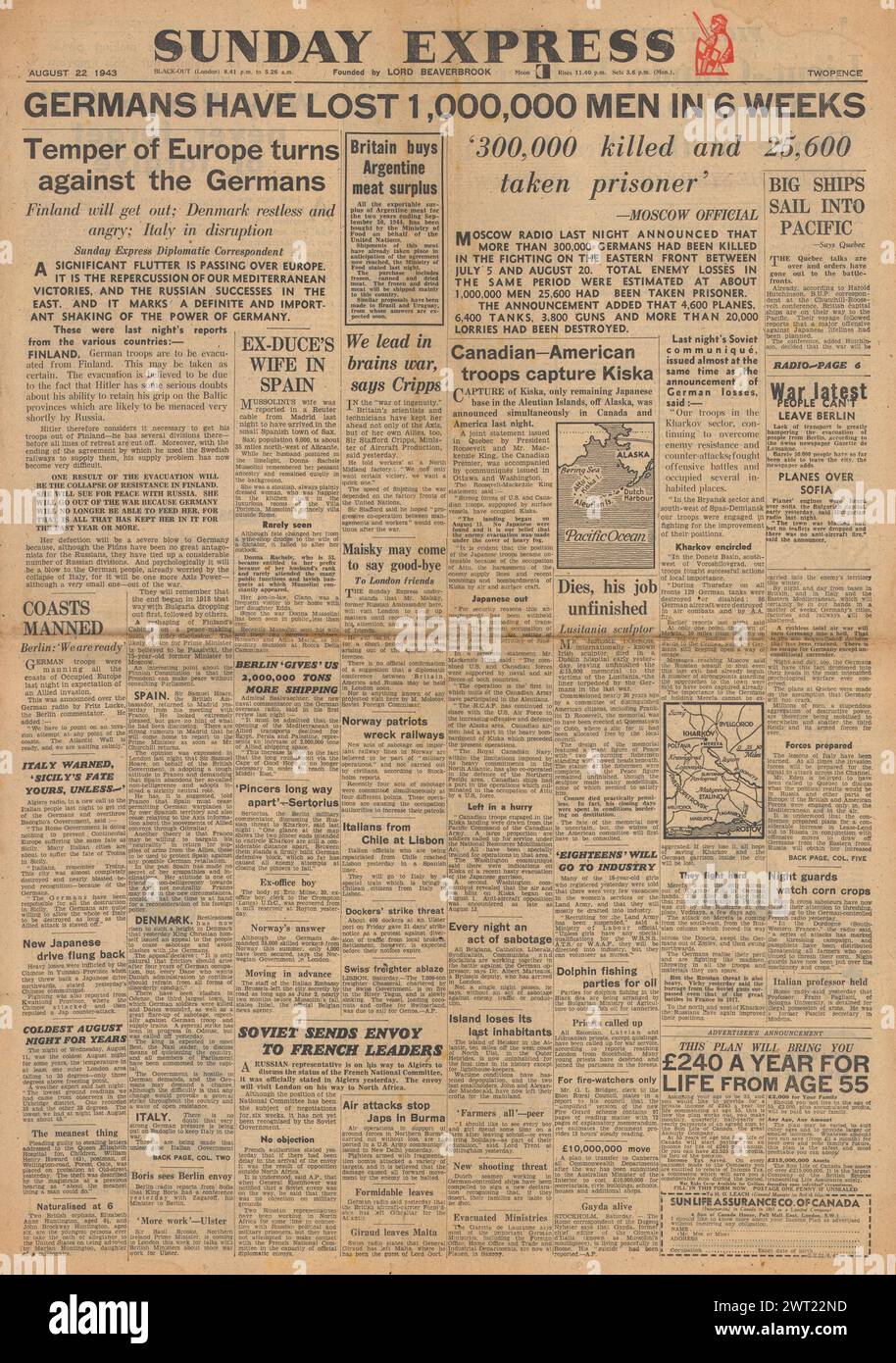 Kiska 1943 hi-res stock photography and images - Alamy