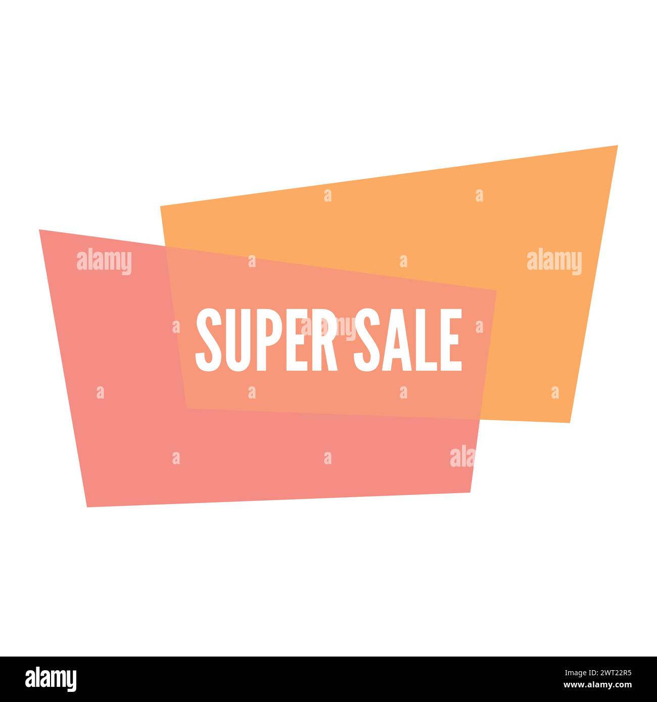 Super sale sticker with abstract colorful geometric forms. Vector ...