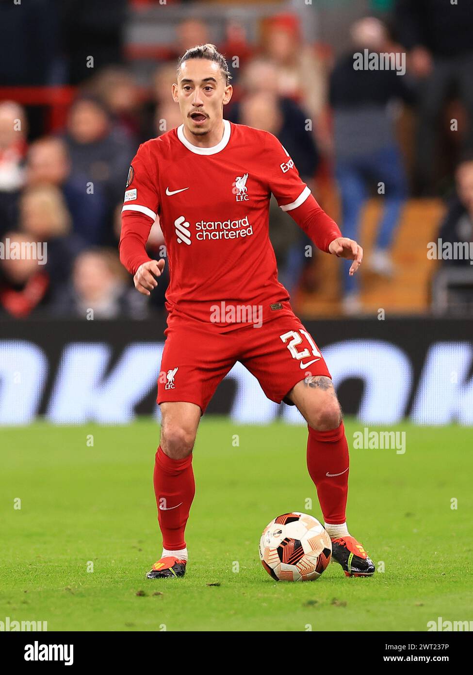 Liverpool, UK. 14th Mar, 2024. Kostas Tsimikas of Liverpool during ...