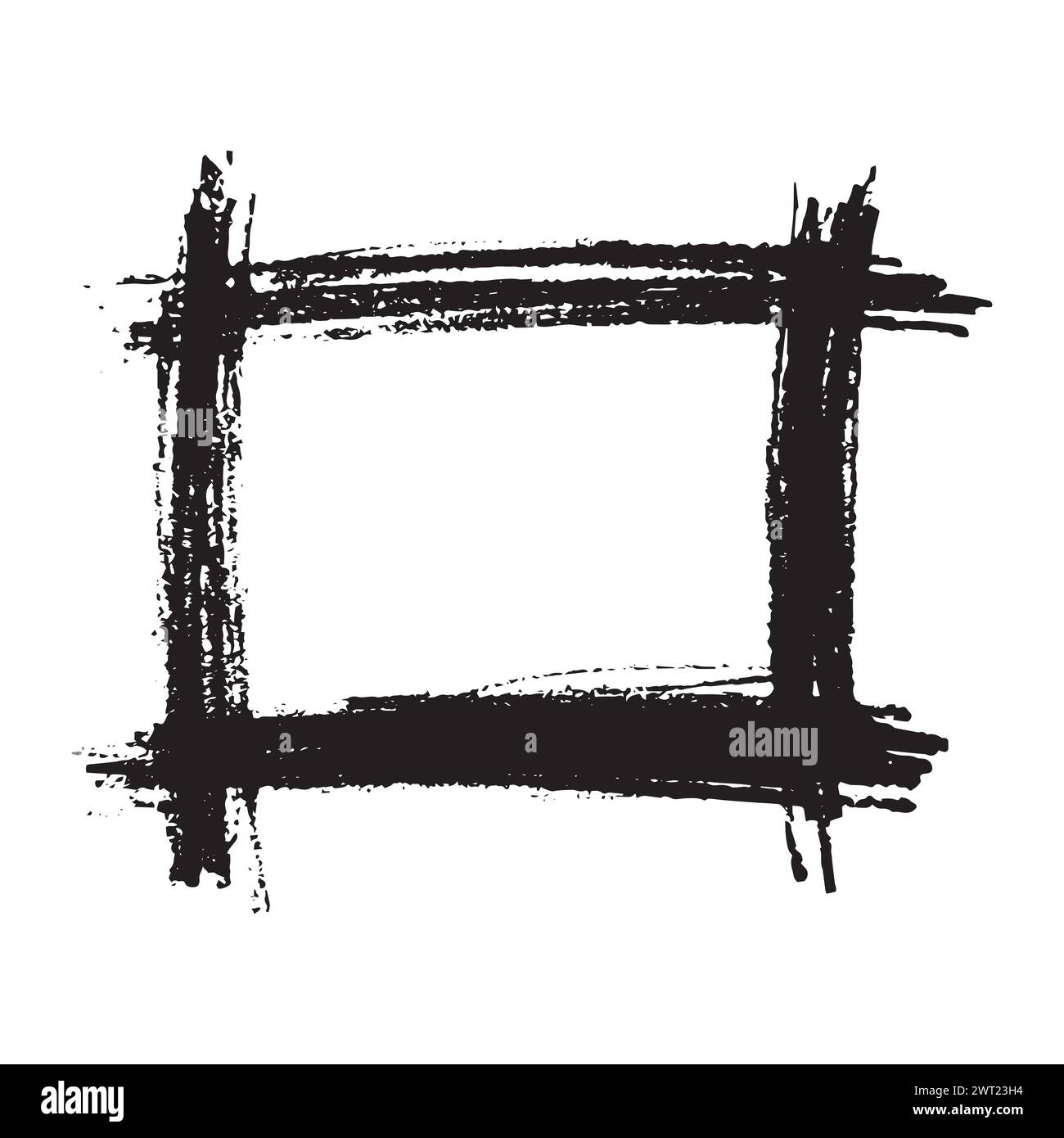 Sketch Scribble Smear Square Frame. Hand drawn Pencil Scribble. Vector ...