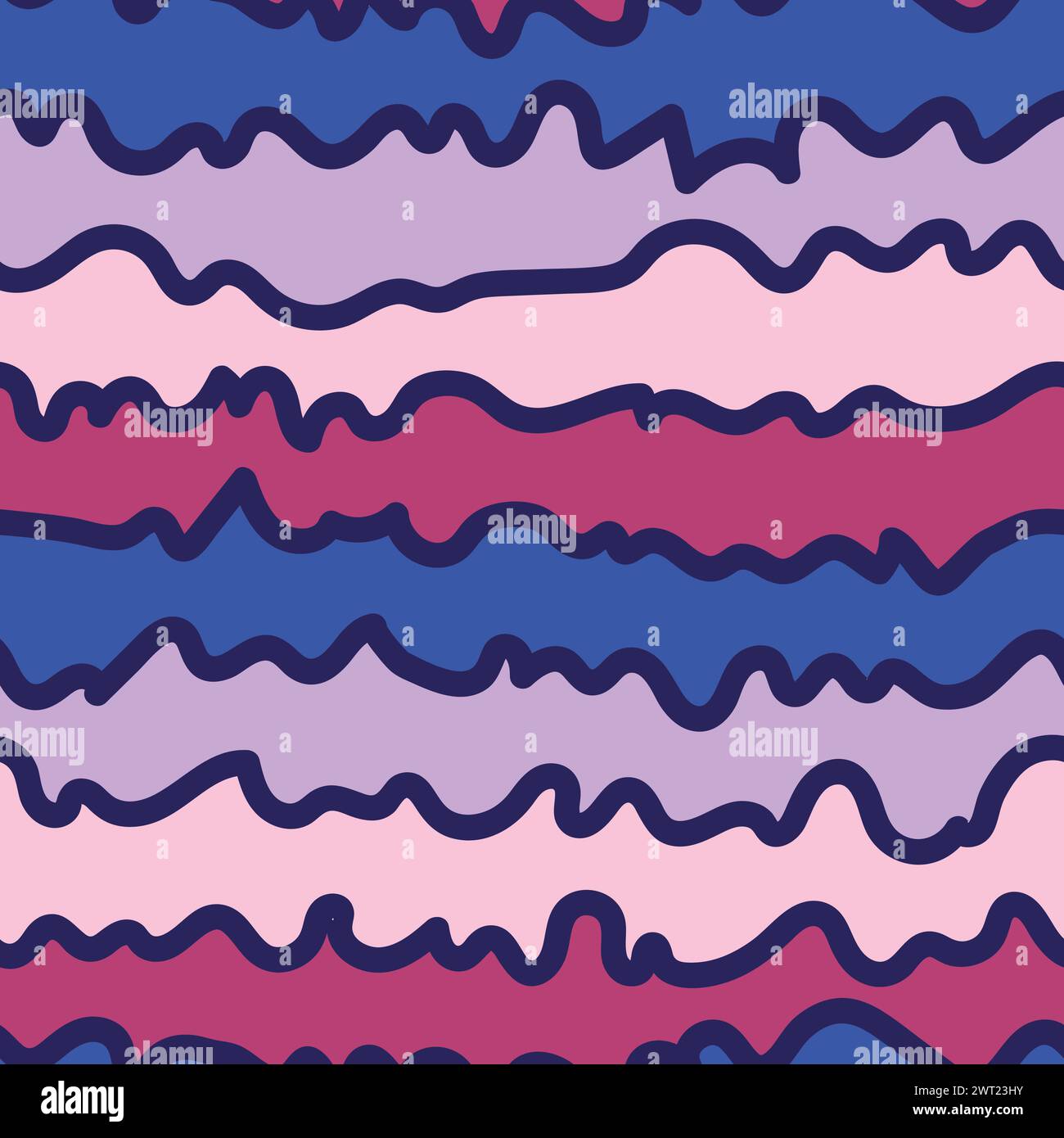 Seamless Pattern with Abstract Hand Drawn Lines. Vector illustration ...