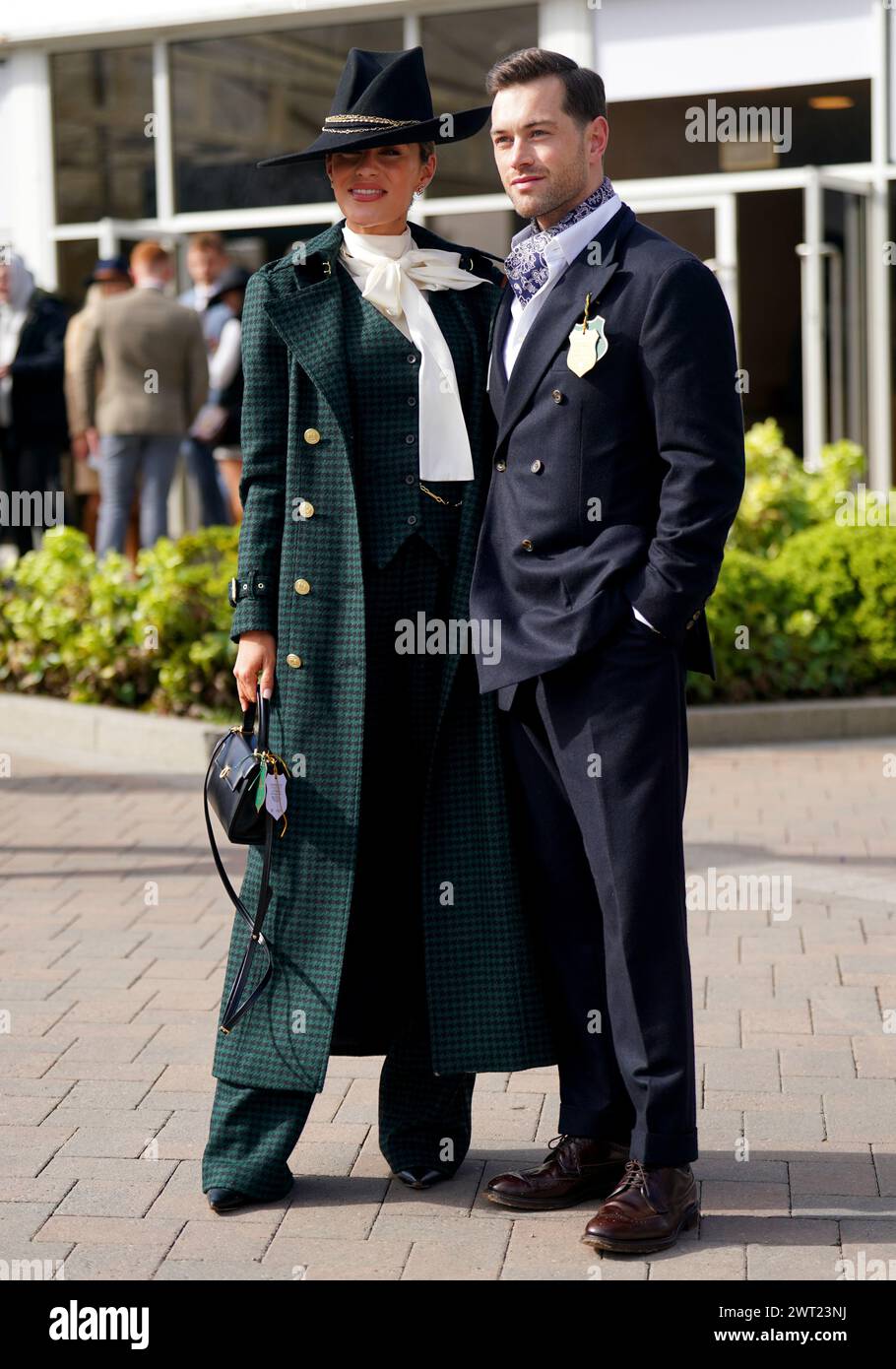 Lydia Millen and Ali Gordon arrive for day four of the 2024 Cheltenham ...