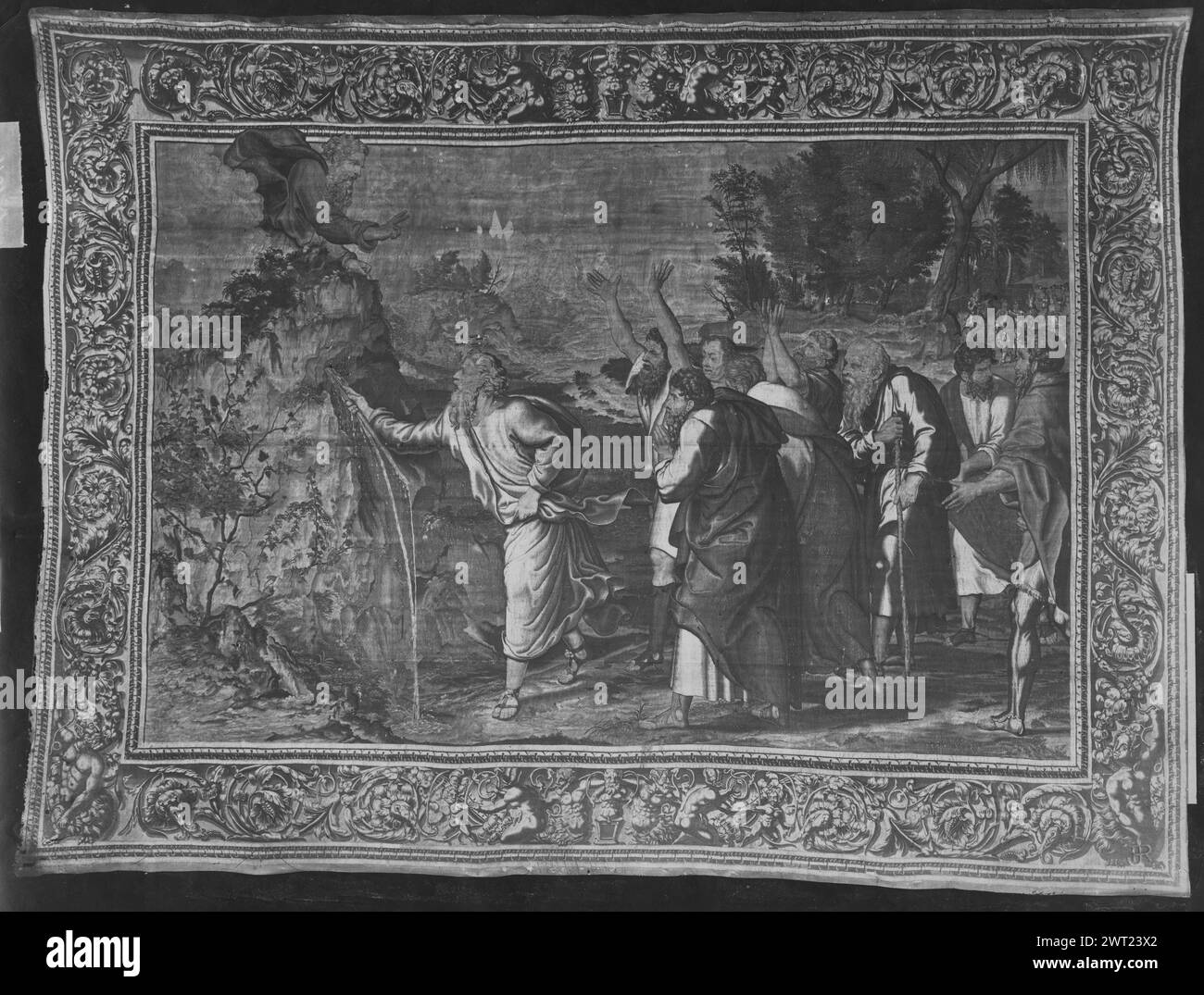 Moses striking water from rock. Raphael (Italian, 1483-1520) (school ...