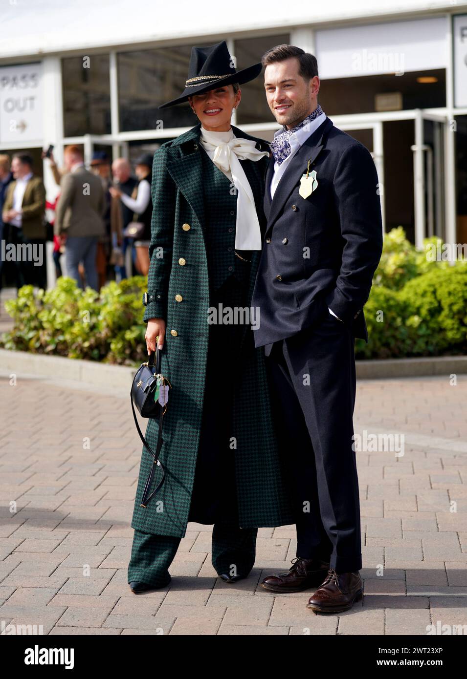 Lydia Millen and Ali Gordon arrive for day four of the 2024 Cheltenham ...