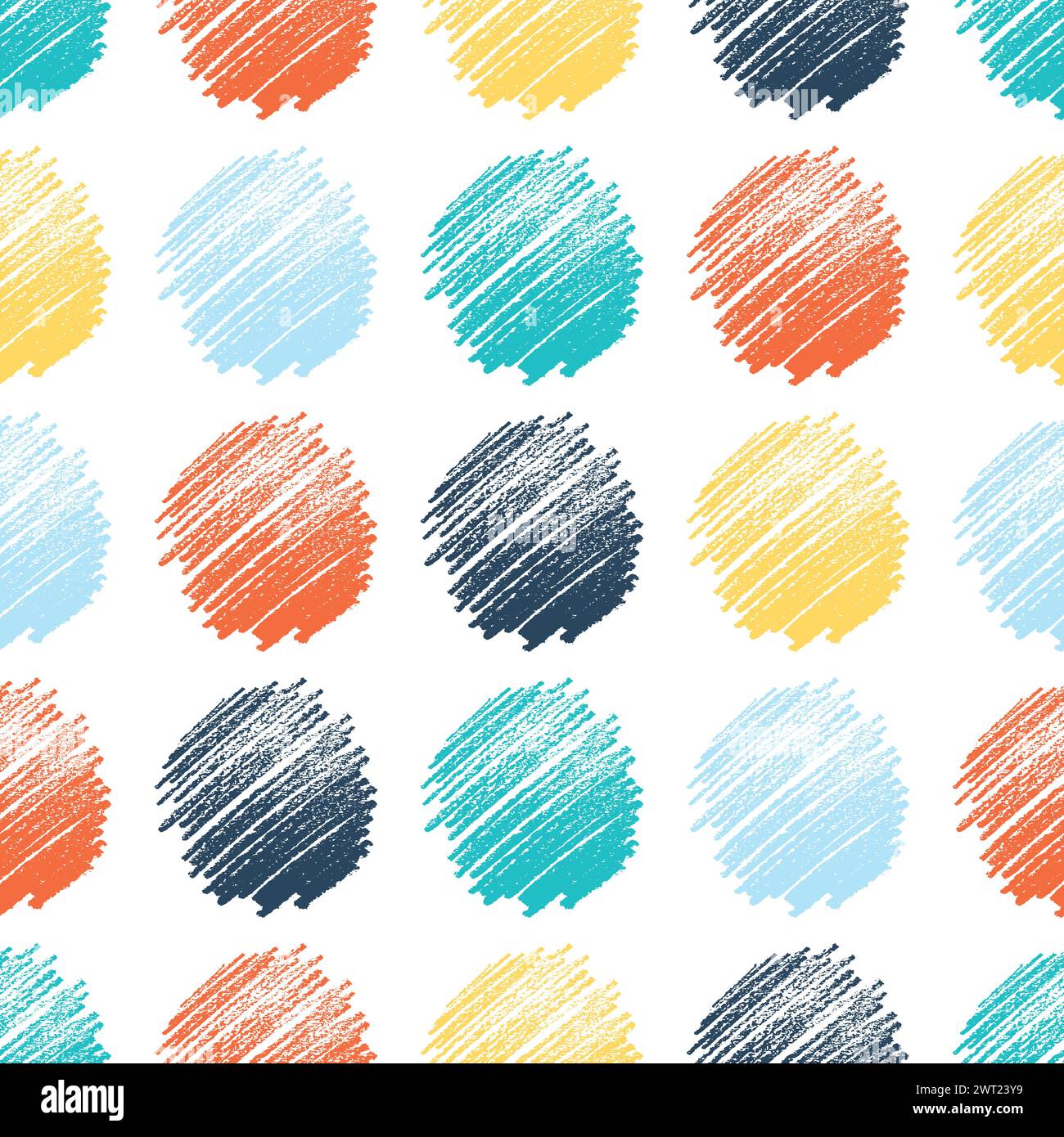 Seamless Pattern with hand drawn colorful scribble Smear. Abstract ...
