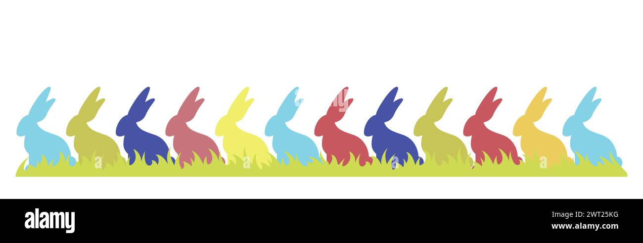 Happy Easter eggs banner. Colorful easter horizontal background with ...