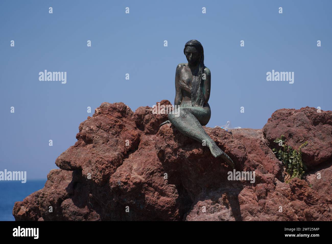 Mermaid Statue in Oren, Balikesir City, Turkiye Stock Photo - Alamy
