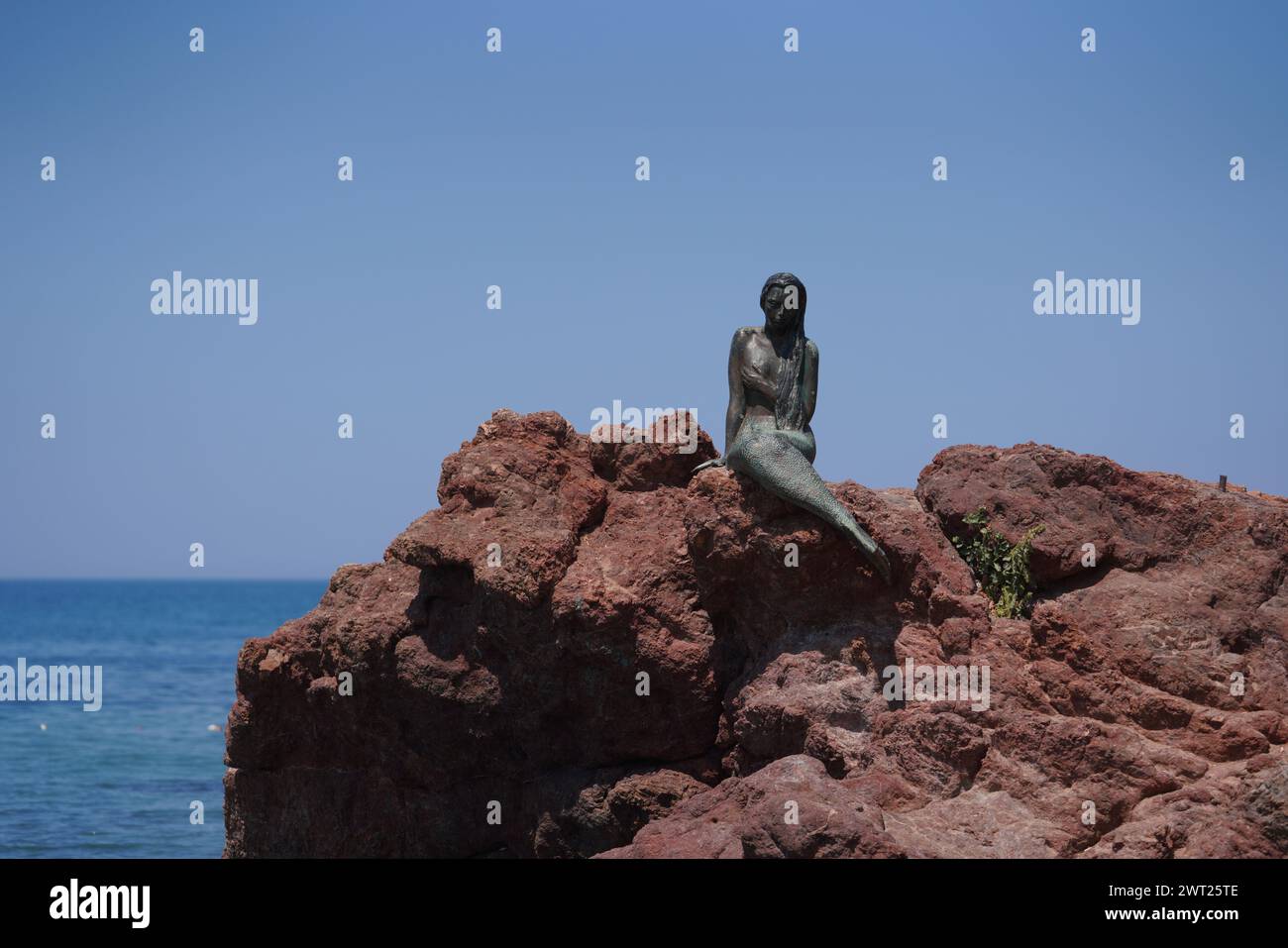 Mermaid Statue in Oren, Balikesir City, Turkiye Stock Photo - Alamy