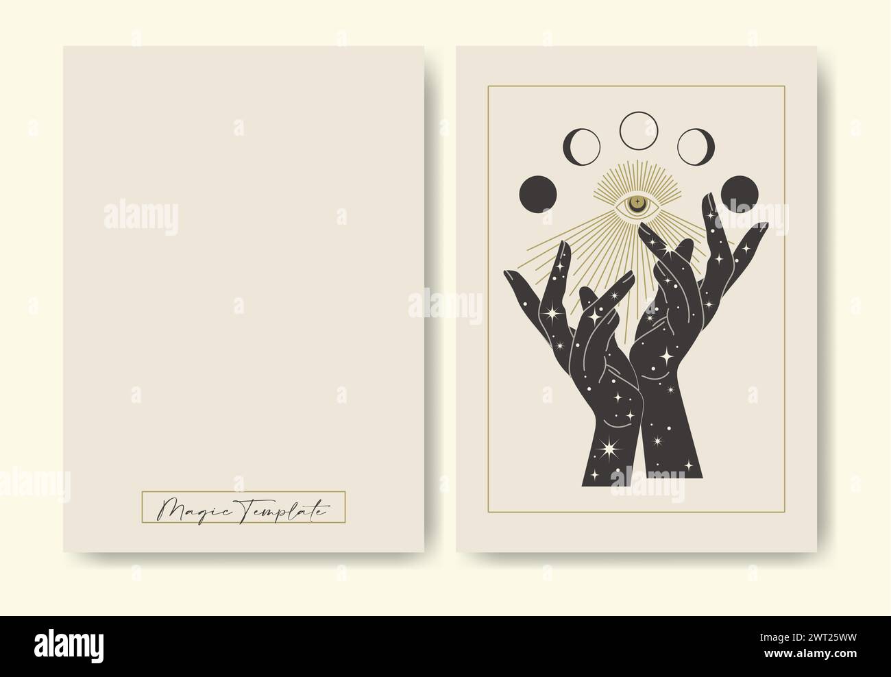 Notebook with mystic witchcraft element. Cover page design aesthetic ...