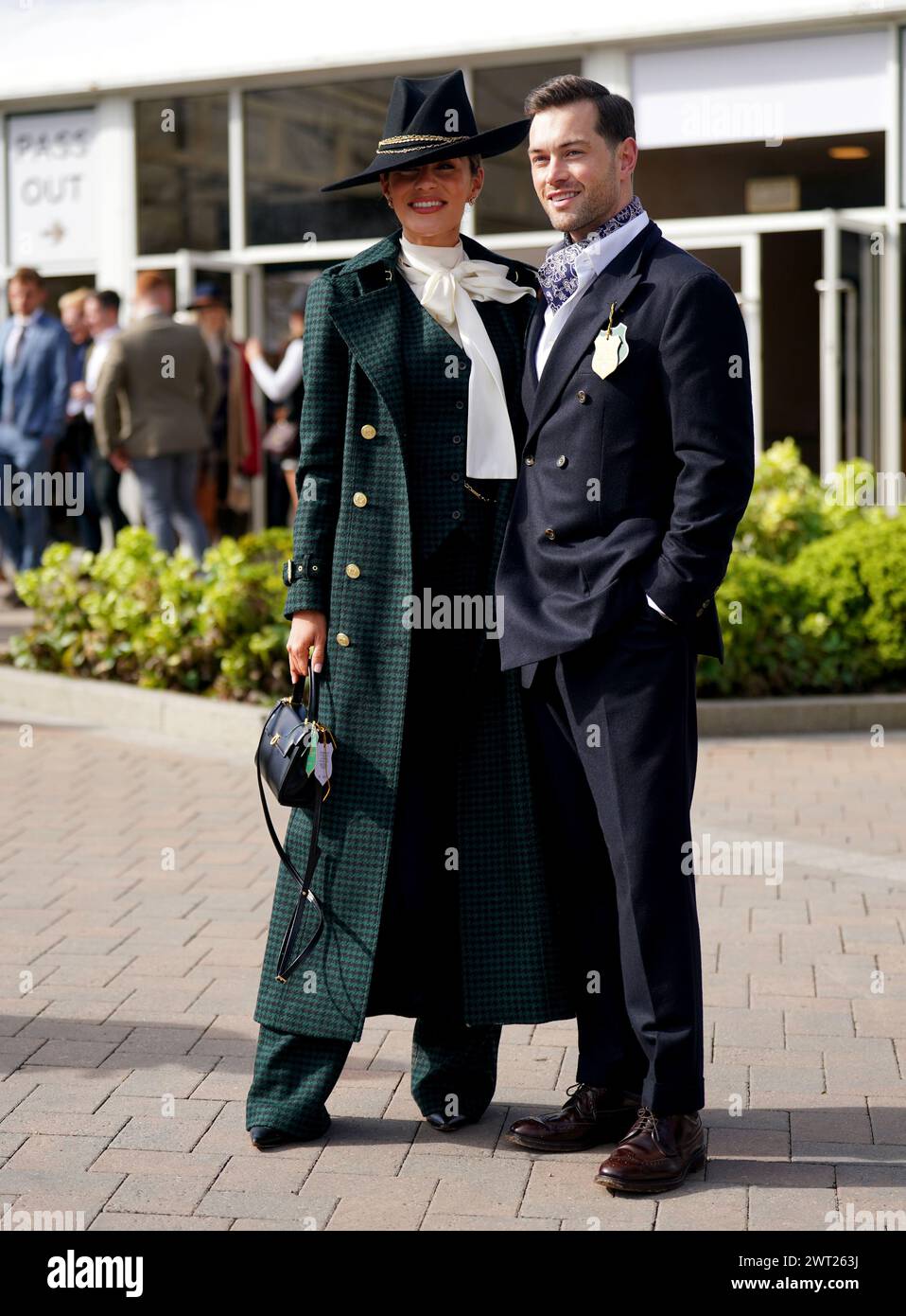 Lydia Millen and Ali Gordon arrive for day four of the 2024 Cheltenham ...