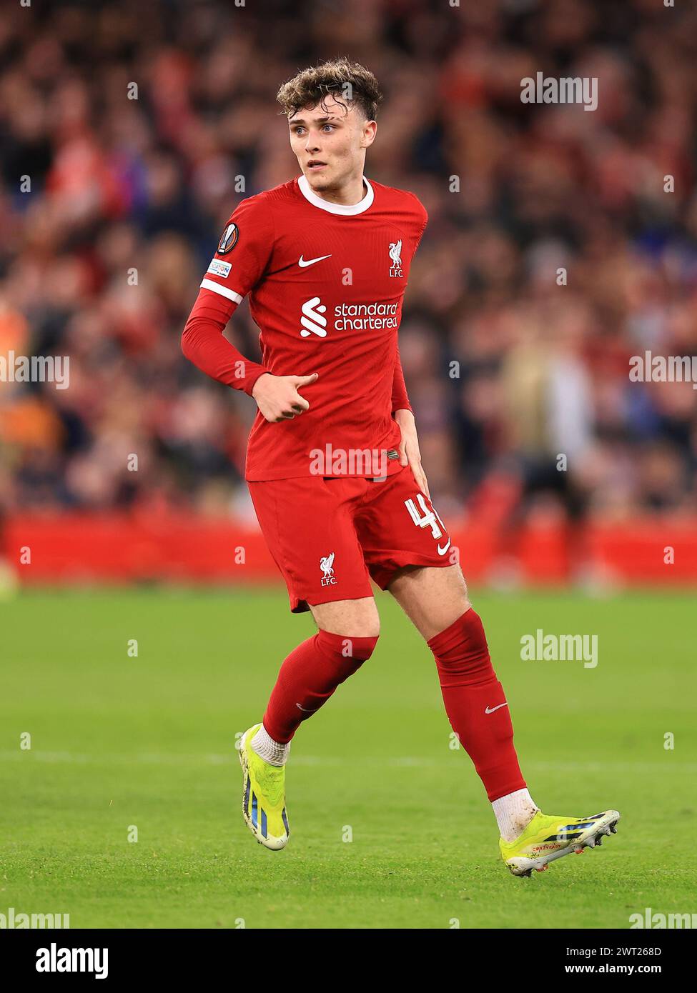Liverpool, UK. 14th Mar, 2024. Bobby Clark of Liverpool during ...
