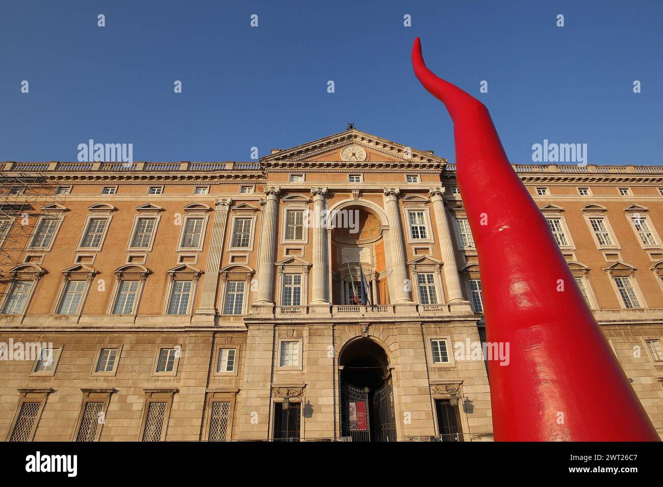 Installation of the artist Lello Esposito in front of the Royal Palace ...