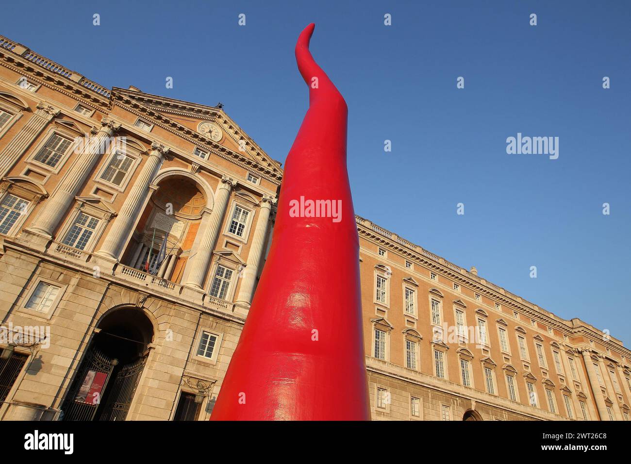 Installation of the artist Lello Esposito in front of the Royal Palace ...