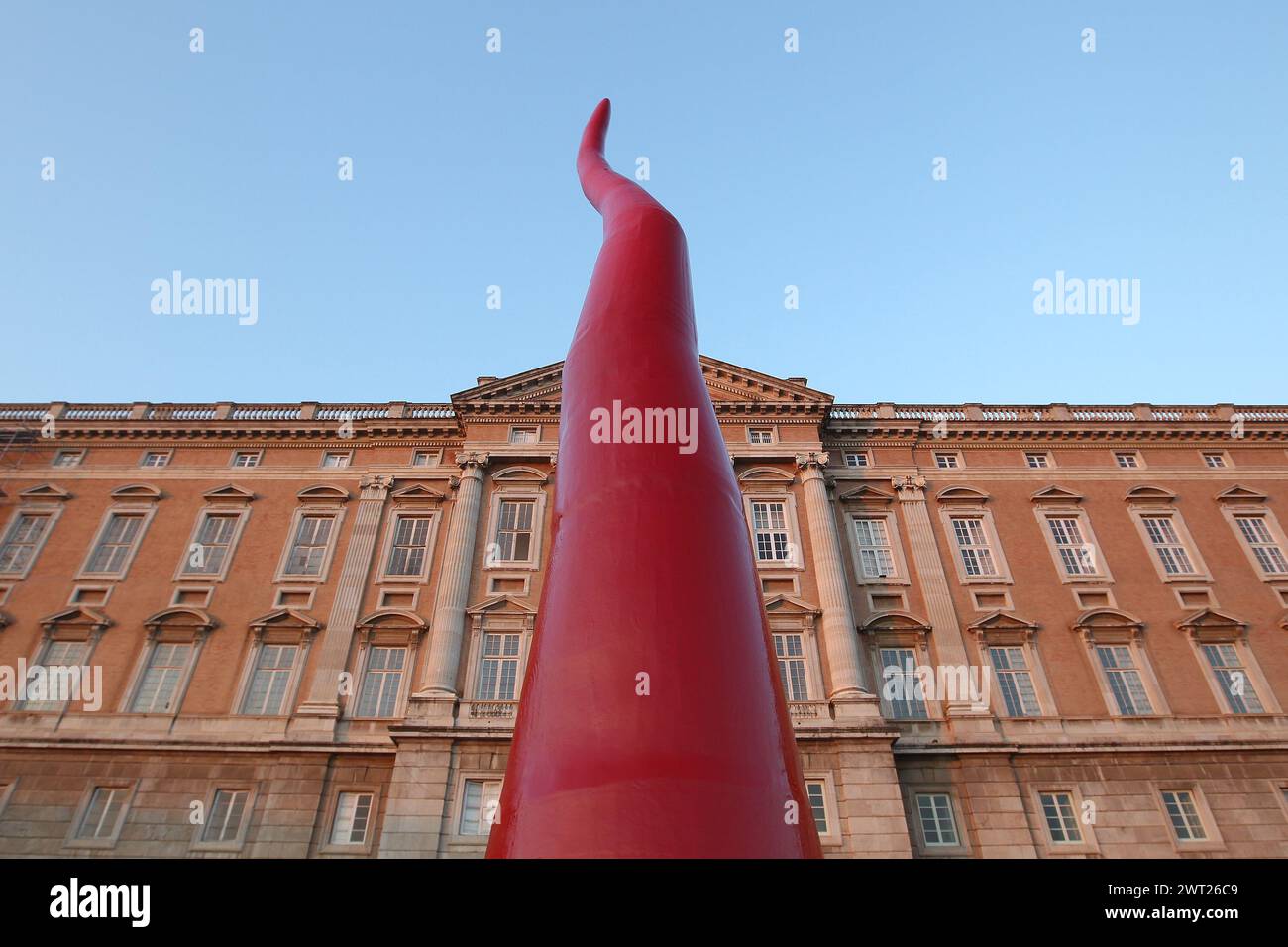 Installation of the artist Lello Esposito in front of the Royal Palace ...