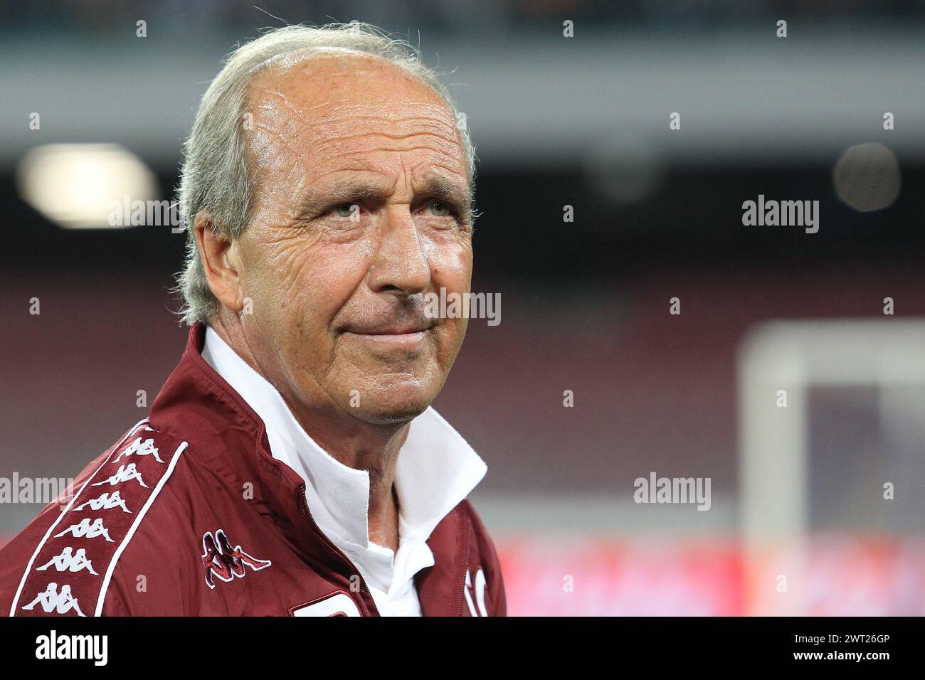 Italian footbal coach, Gian Piero Ventura, during a football match ...