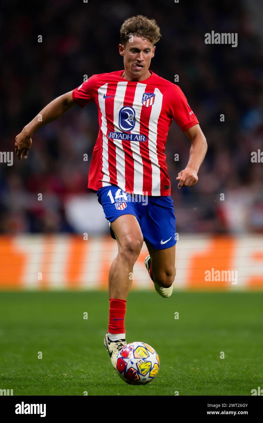Madrid, Spain. 13 March 2024. Marcos Llorente of Club Atletico de ...