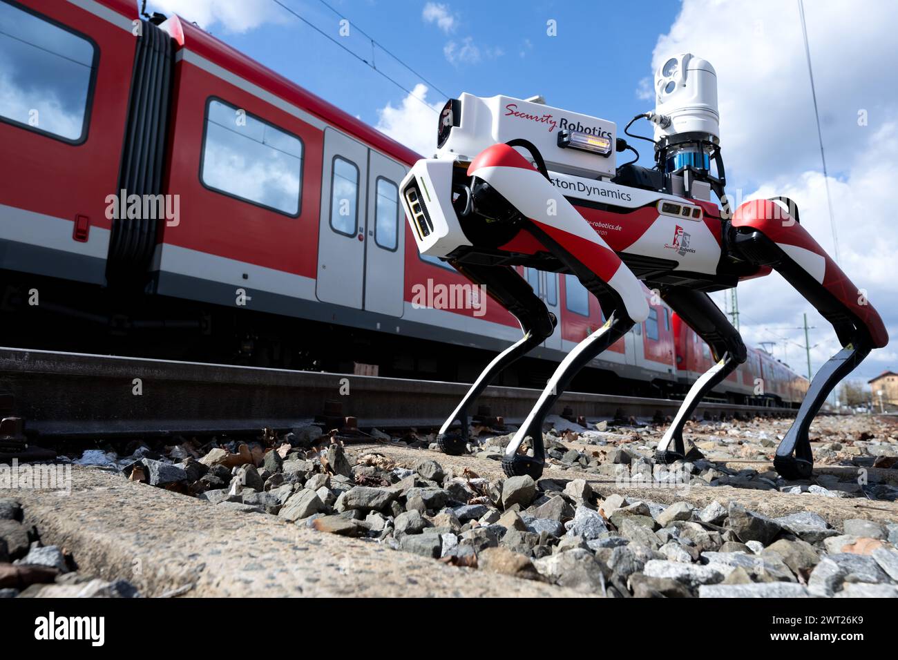 Oberhaching, Germany. 15th Mar, 2024. Deutsche Bahn's "Spot" robot ...