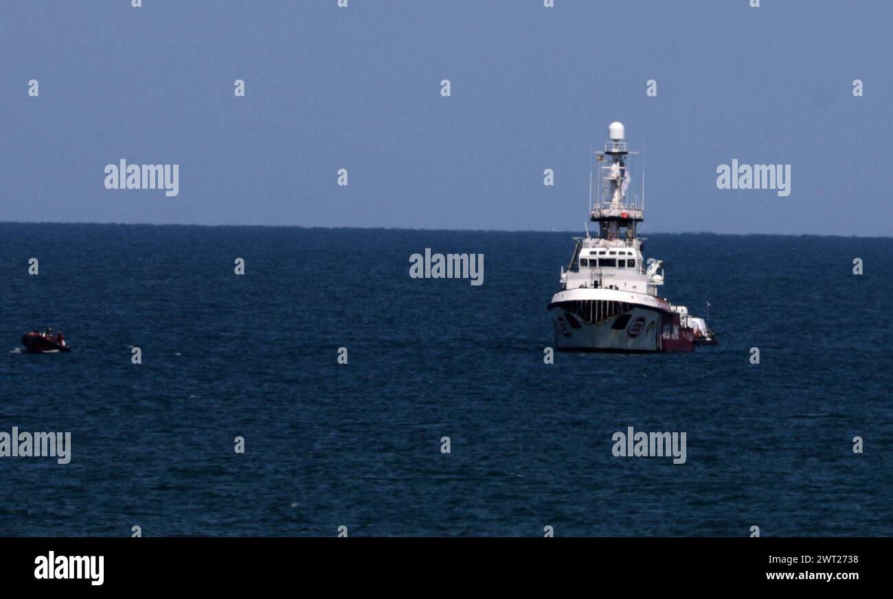 The Open Arms maritime vessel that set sail from Larnaca in Cyprus ...