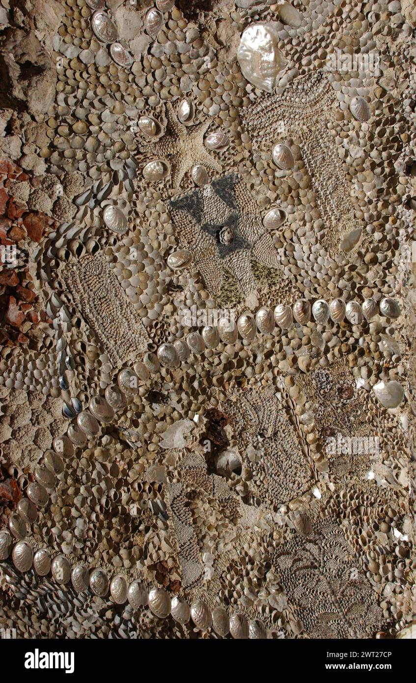 The Shell Grotto at Pontypool Park, South Wales, originally constructed ...