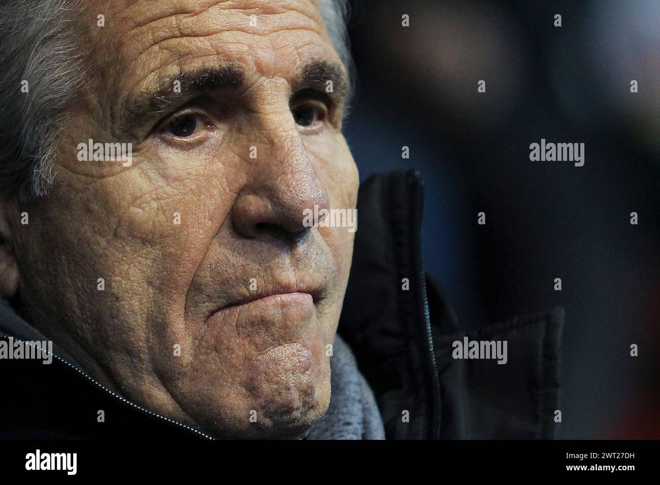 Italian former boxer Nino Benvenuti while attending a boxing match at ...