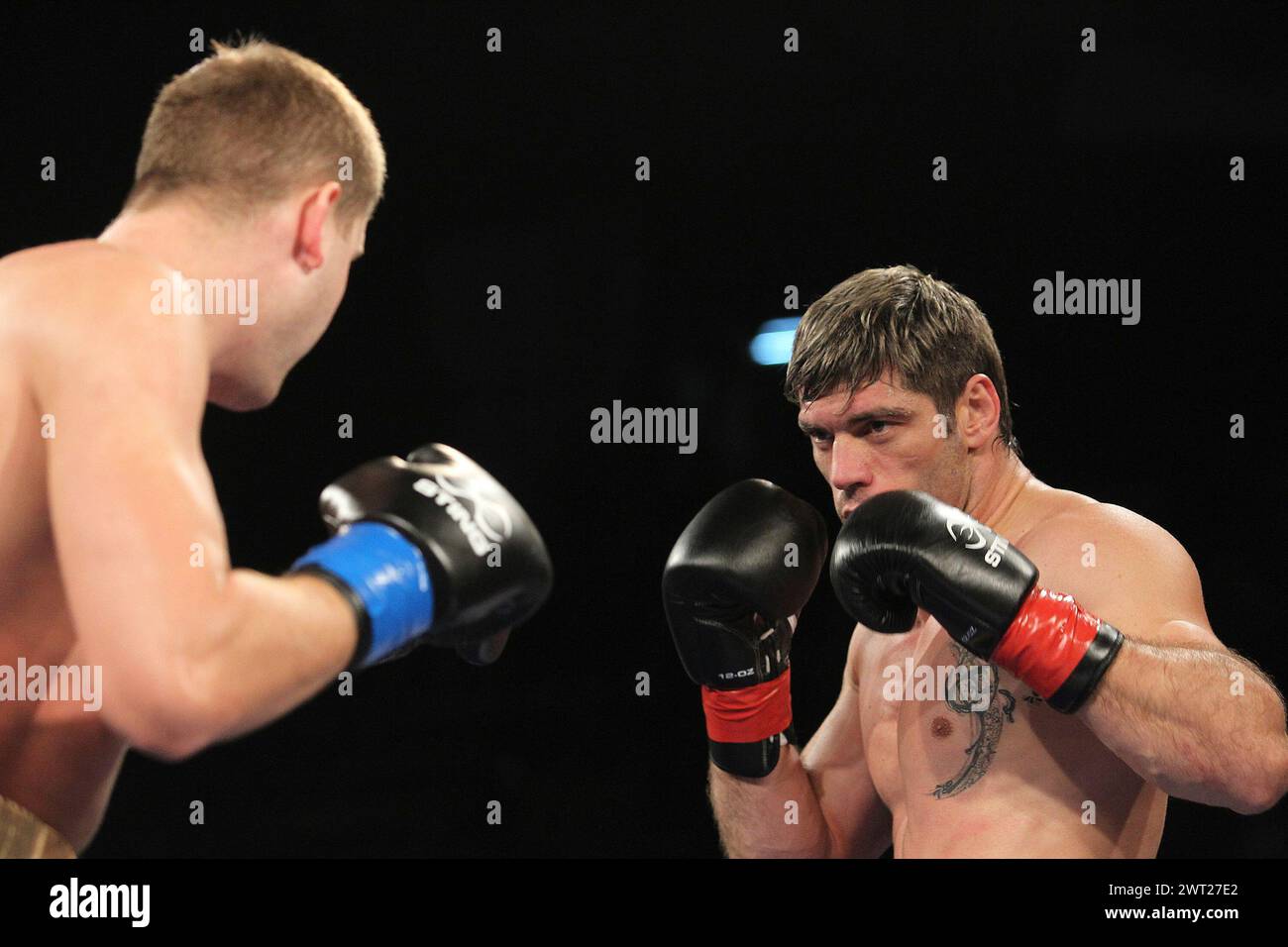Italian boxer Clemente Russo fights against Anton Pinchuk in the ...