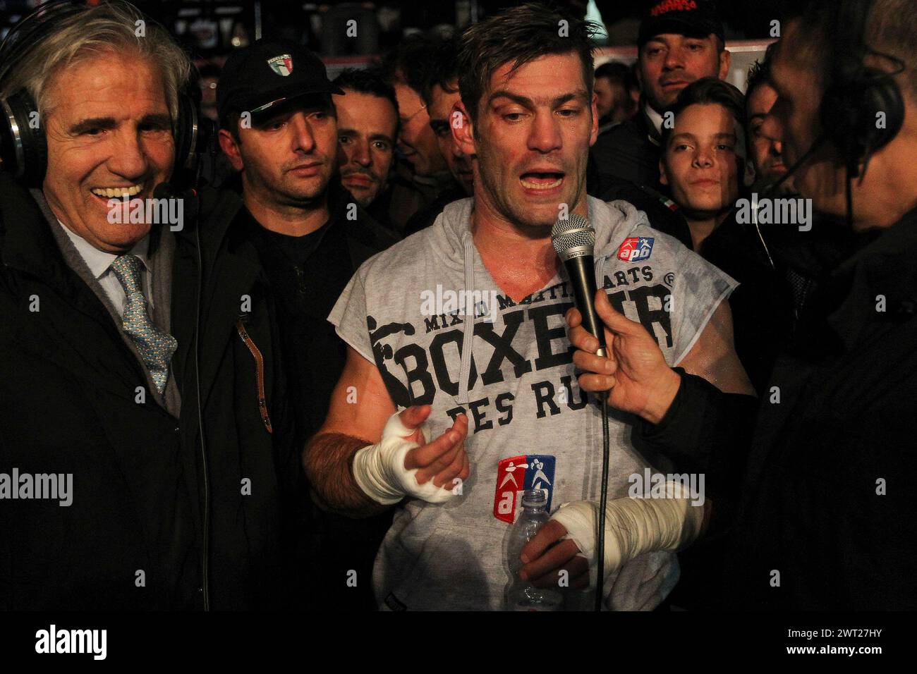 Italian former boxer Nino Benvenuti during an interview with the boxer ...